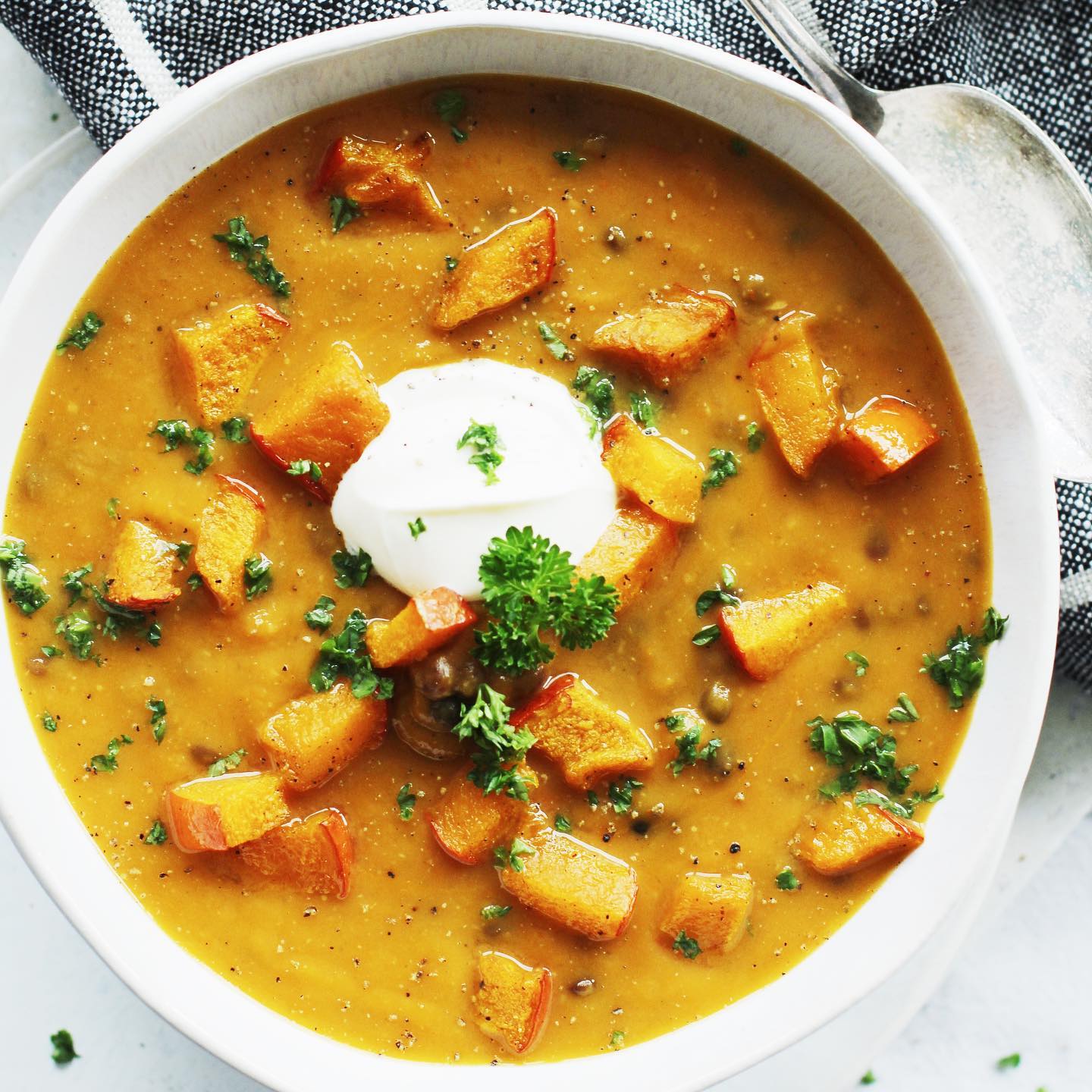 Kürbis-Süßkartoffel-Eintopf mit Linsen - Campo Verde